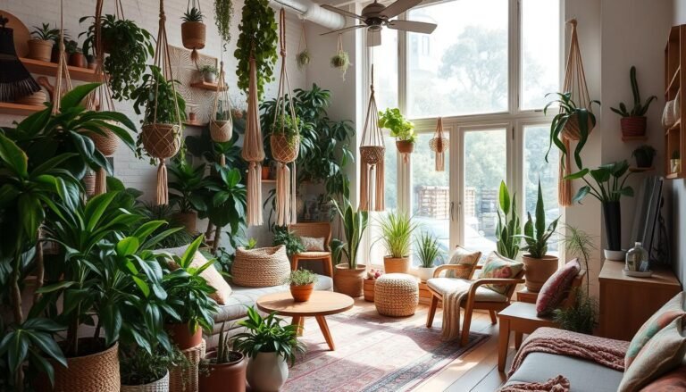 10 Boho Living Room with Plants: Natural Home Designs